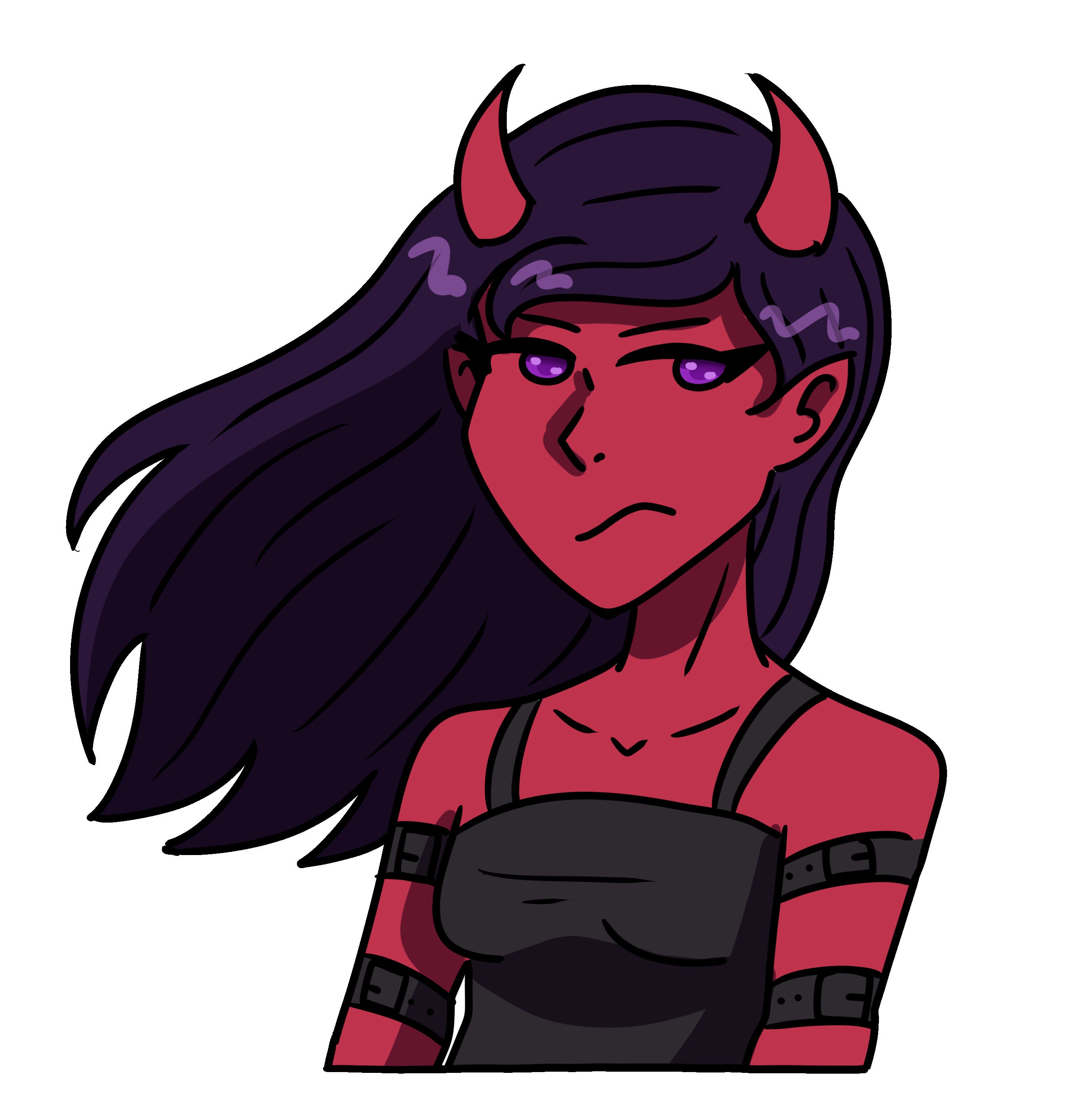 Demon Girl Sticker - Etsy