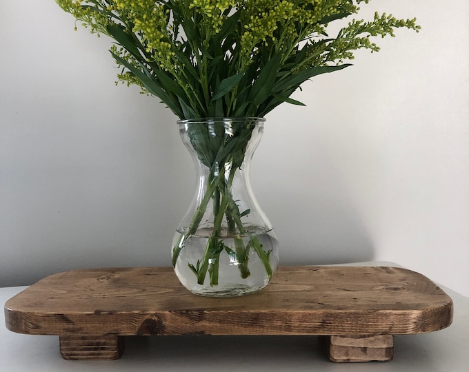 Rustic Wood Riser | Farmhouse Wood Riser | Wood Pedestal | Plant Stand ...