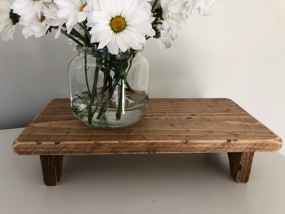 Rustic Wood Riser | Farmhouse Style Riser | Tabletop Riser | Plant ...