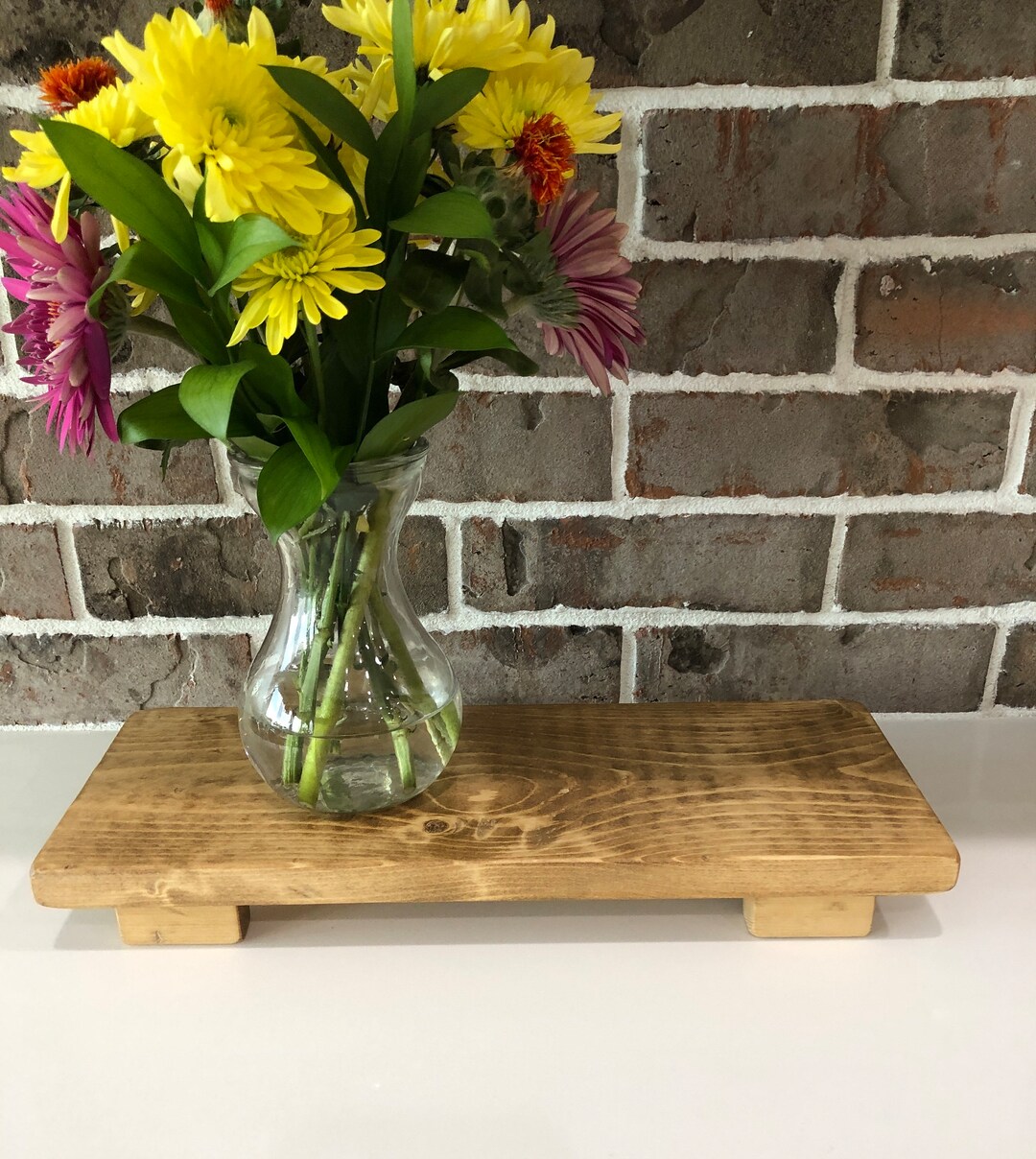 Farmhouse Riser/wood Pedestal /tabletop Riser/boho Decor/display Stand ...
