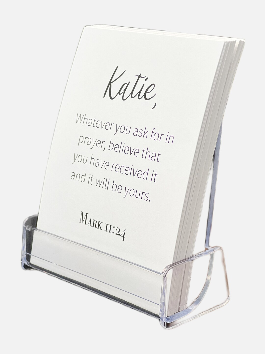 Acrylic Scripture Card Stand: Clear Desk Display (4x2x3) - Etsy