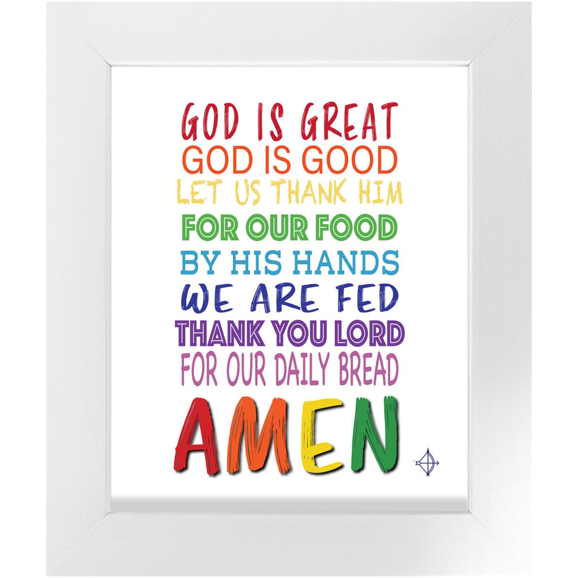 Kids Prayer Wall Art Print Art for Kids Prayer Framed God is | Etsy