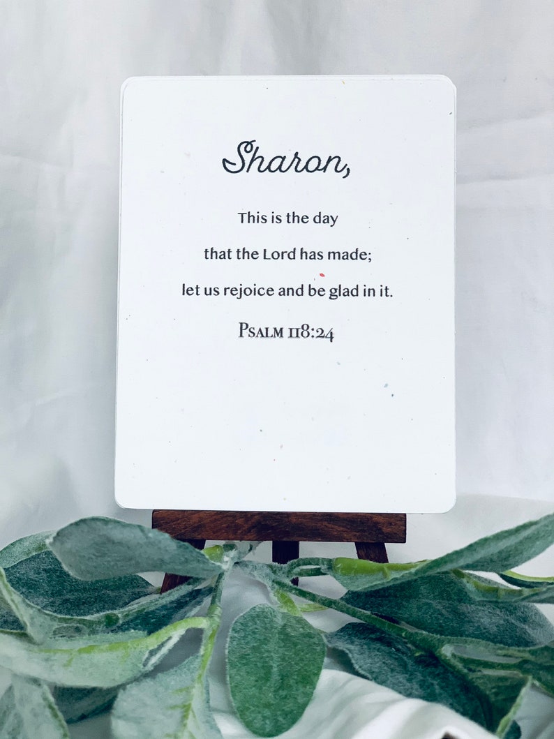 Scripture Cards, Bible Verse Cards With Custom Name, Personalized ...