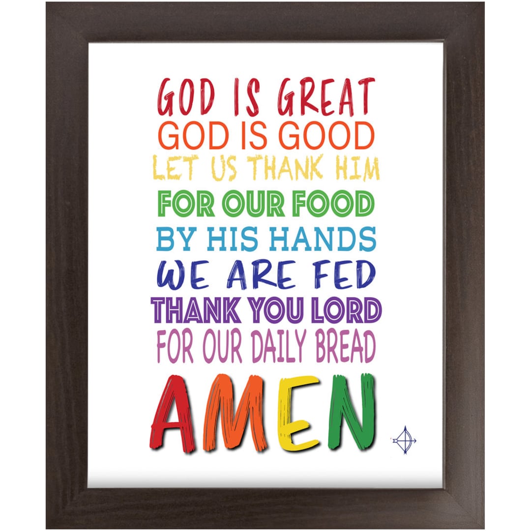 Kids Prayer Wall Art Print, Art for Kids Prayer God is Good God is ...