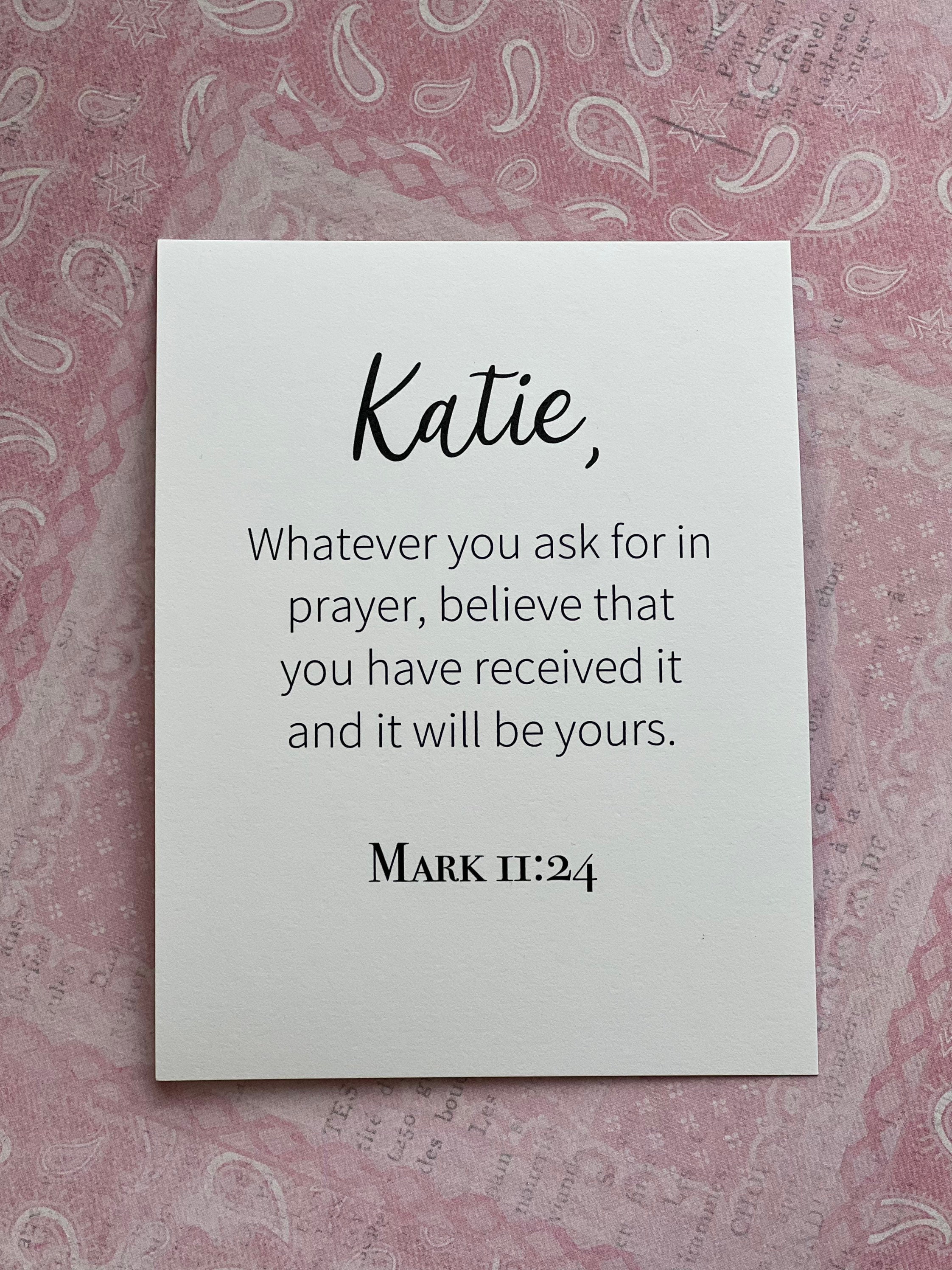 Personalized Scripture Cards For Women Vintage Floral Prayer Cards 30