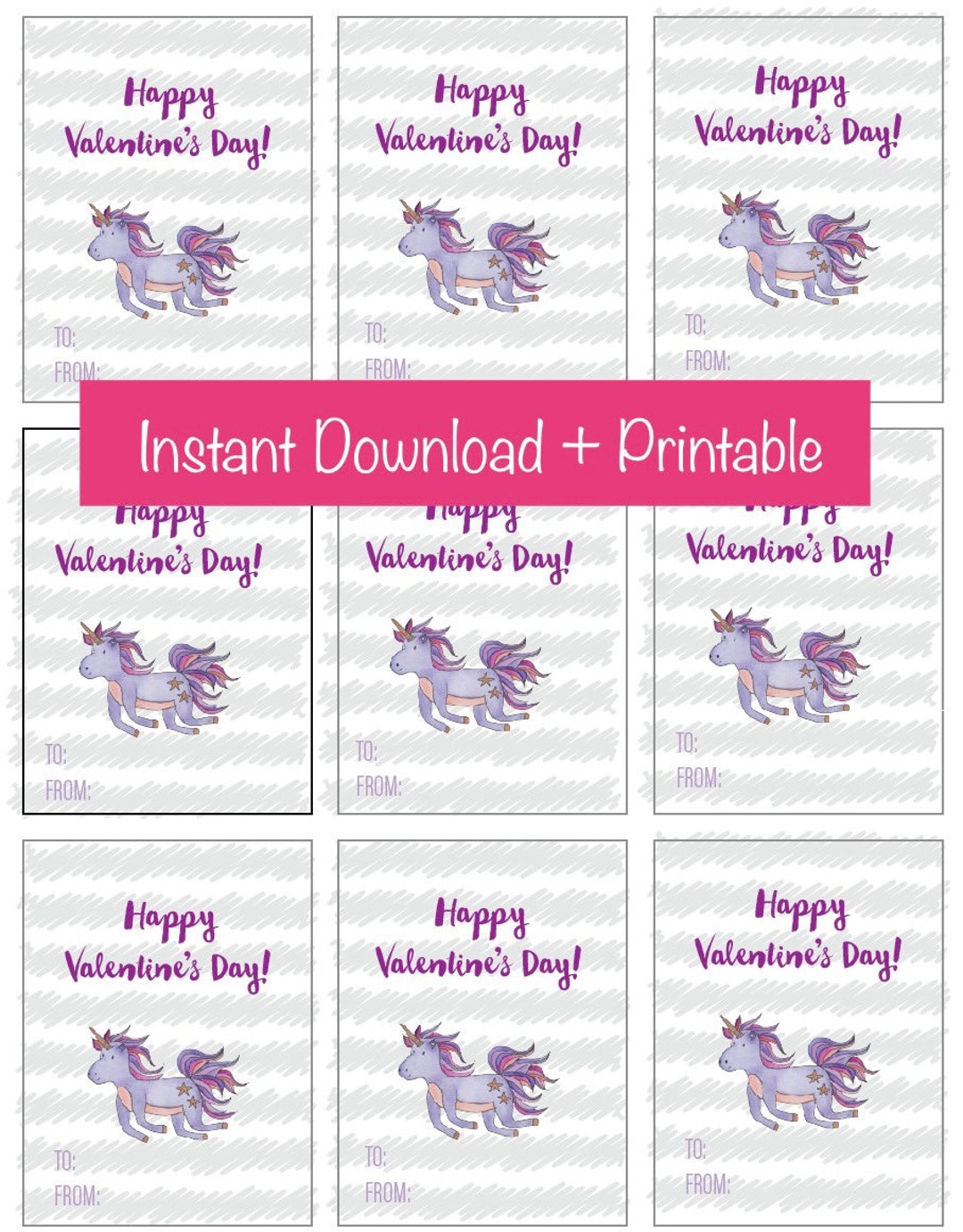 Unicorn Valentine Cards: Scripture Cards for Kids (downloadable) - Etsy