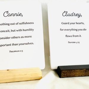 Scripture Cards, Bible Verse Cards With Custom Name, Personalized ...