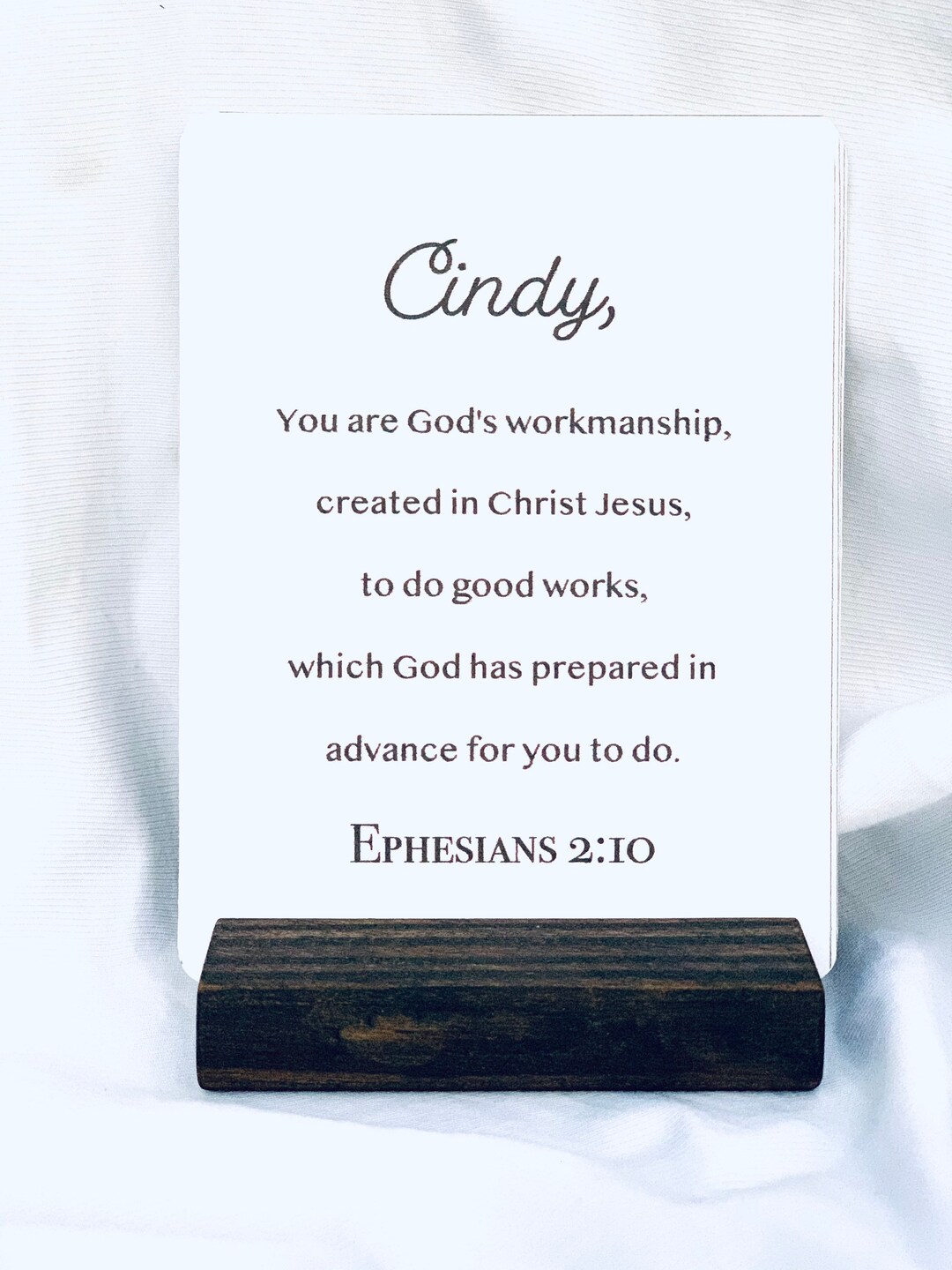 Scripture Cards, Bible Verse Cards With Custom Name, Personalized ...