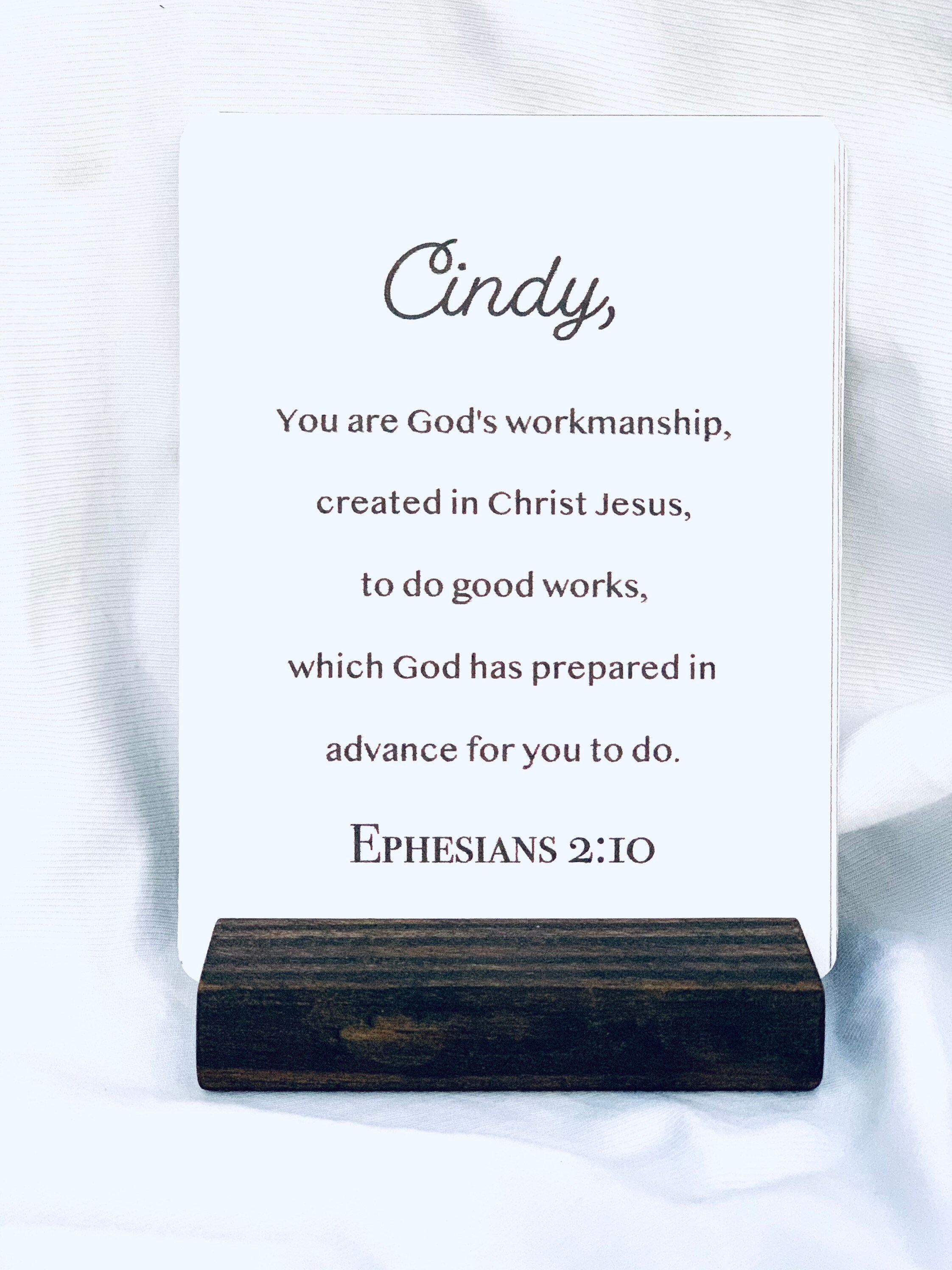 Scripture Cards, Bible Verse Cards With Custom Name, Personalized ...