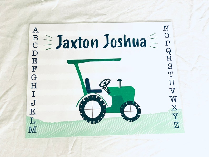 Gift for Toddler Boys, Tractor on Placemat for Boys, Gifts for Boys ...