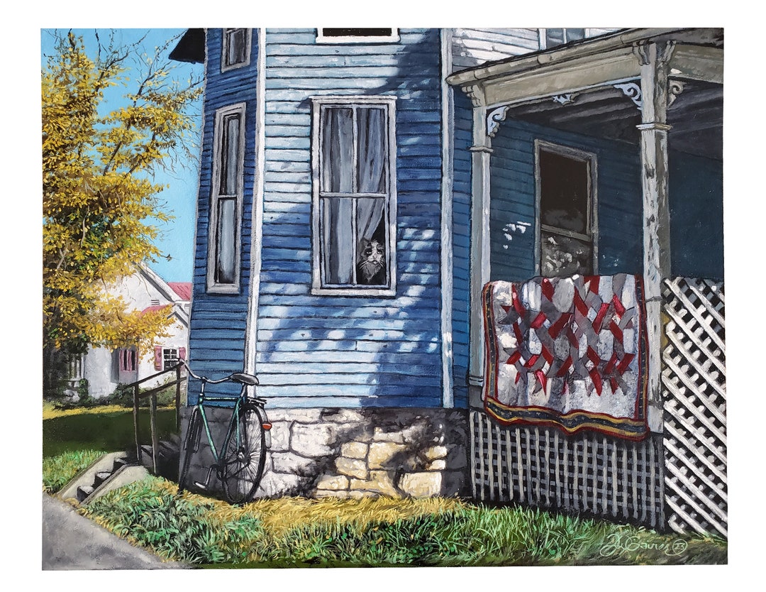 J W Gainer Art Prints -main Street Series #3 Peeping Tom - Etsy