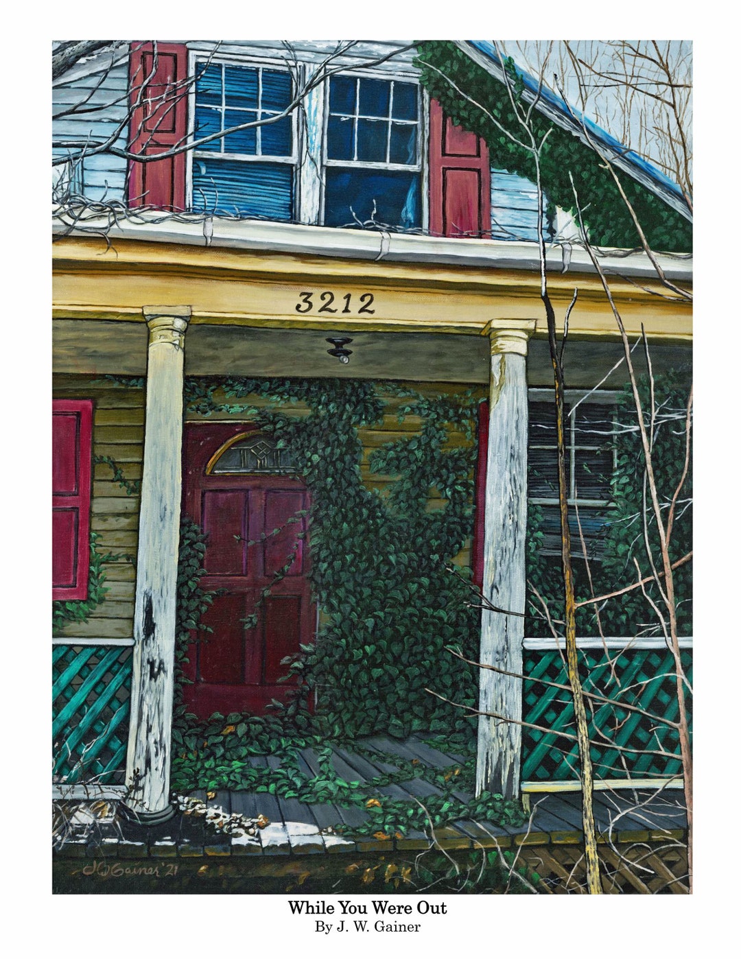 J W Gainer - Art Prints - Abandoned House Series Painting #3 - Etsy