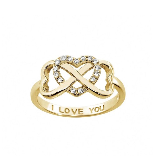 Personalized Sterling Silver Double Infinity Ring - Etsy