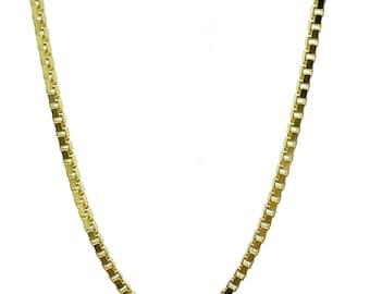 18 Inch Sterling Silver Box Chain Necklace With Lobster Clasp - Etsy