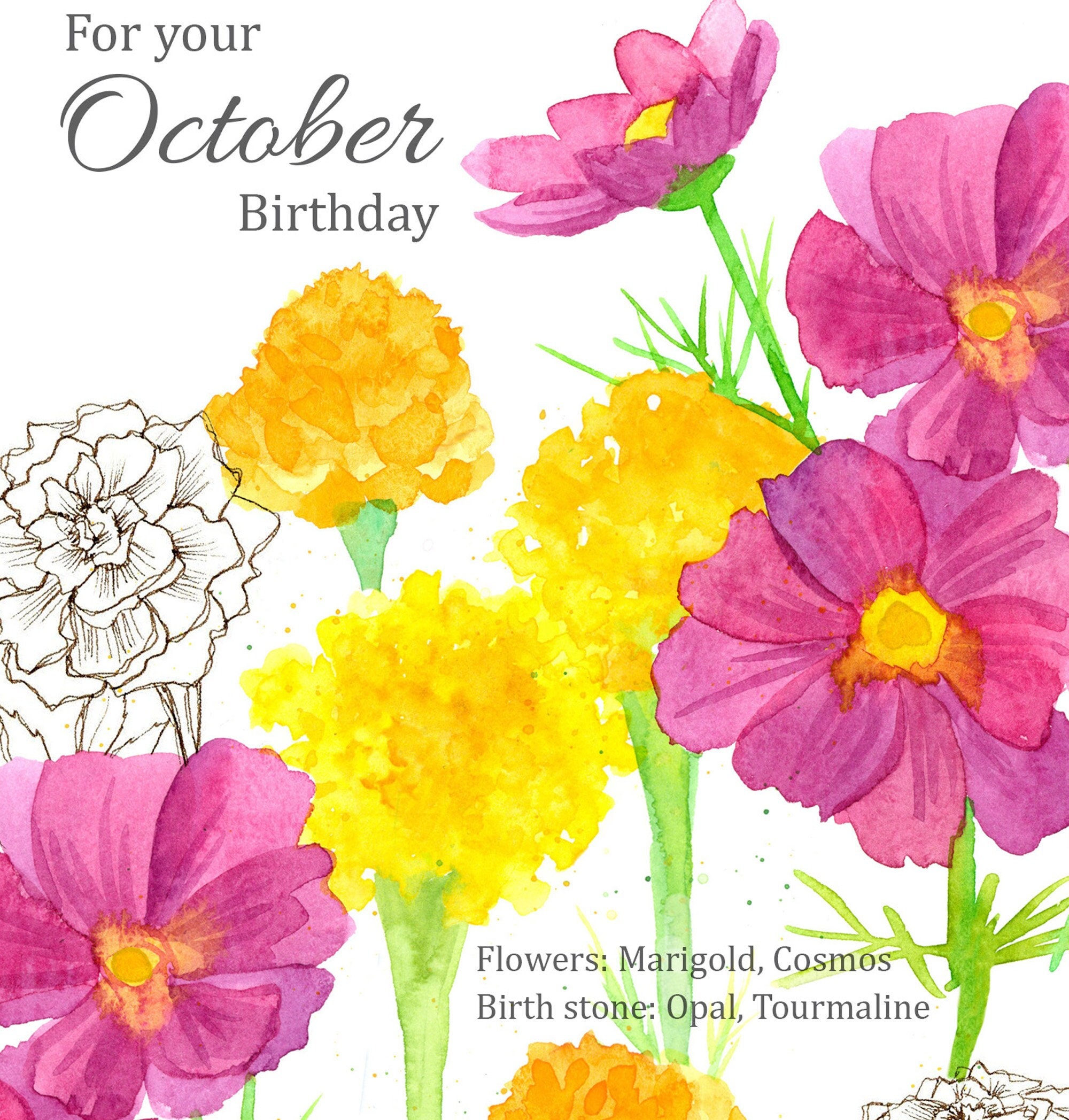October Birthday Flower