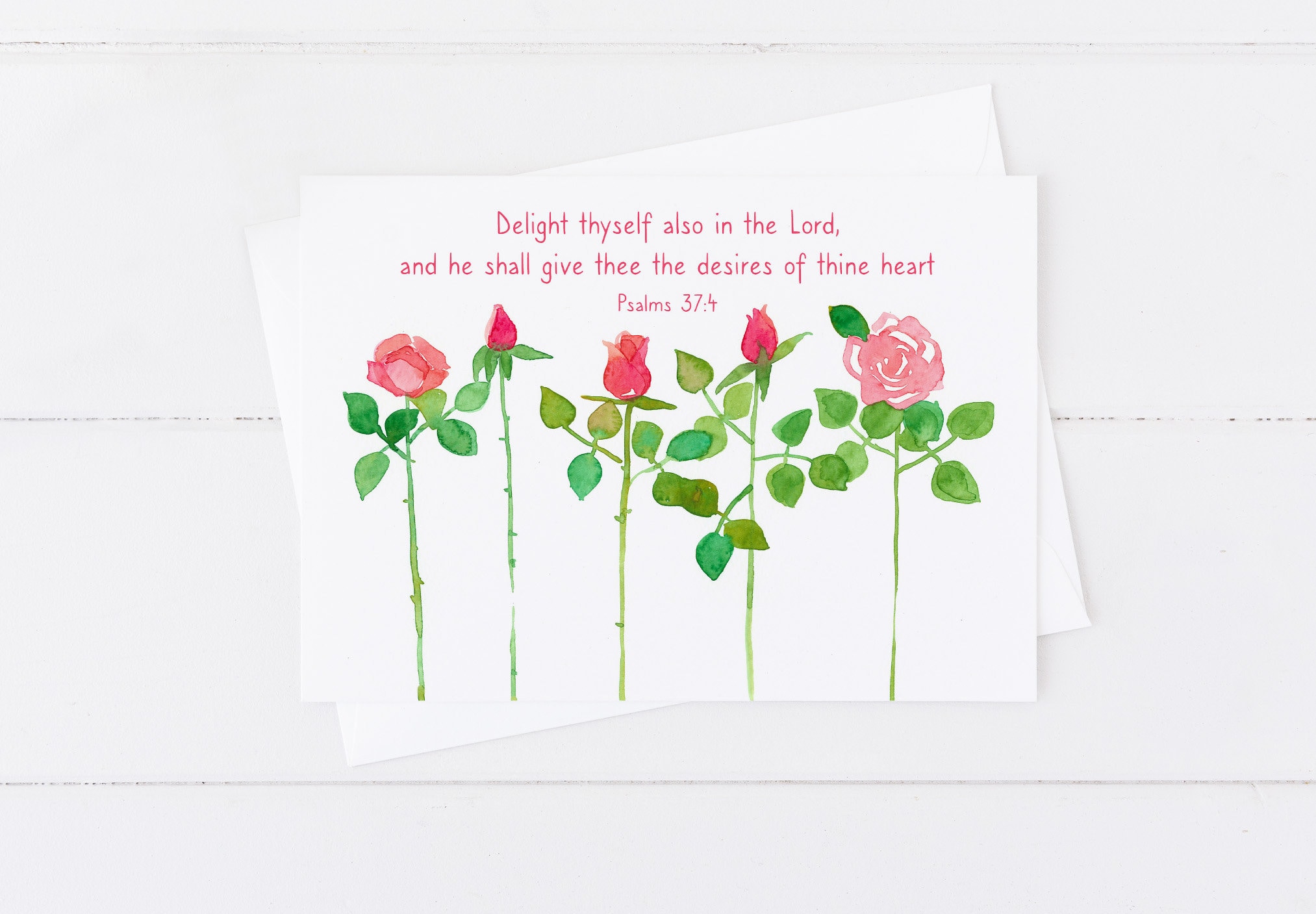Valentine Psalms Scripture Greeting Card Set Bible Verse Watercolor ...