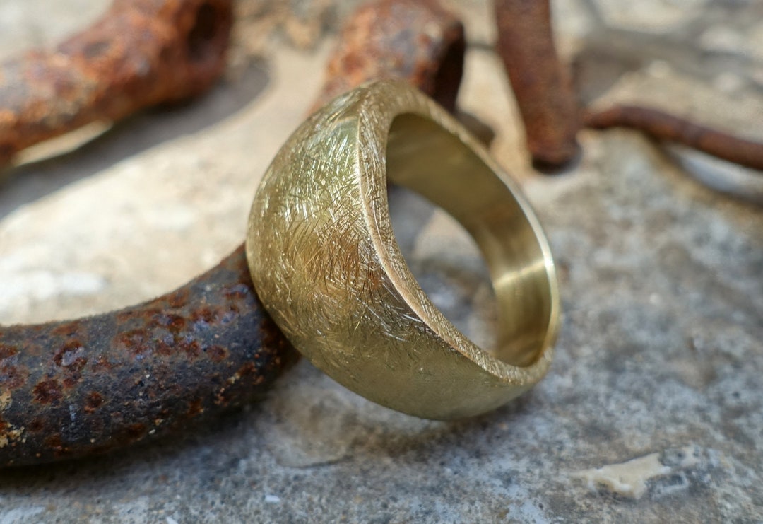 Chunky Gold Ring Wide Gold Band Ring for Women Wide Gold - Etsy