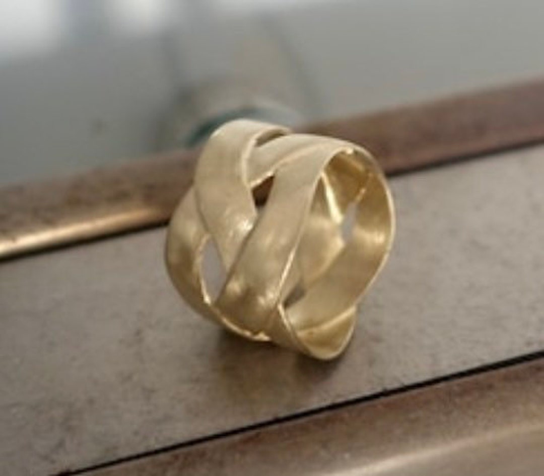 Wide Gold Band Ring for Women Chunky Gold Ring Wide Gold Wedding Band ...