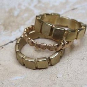 3 Stacking Rings, Stackable Rings, Stacking Gold Rings, Stack Ring ...
