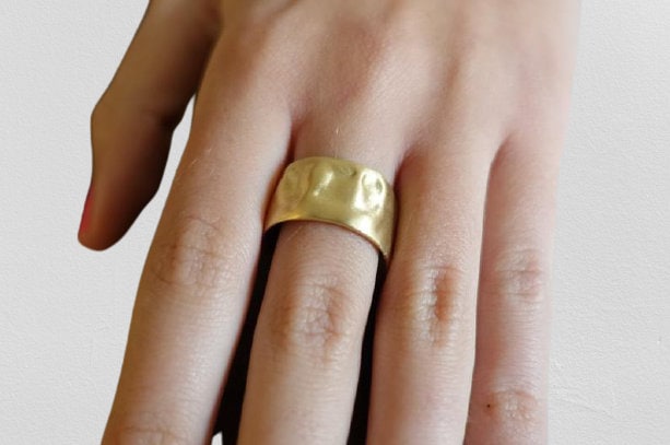 Chunky Gold Ring Chunky Rings Organic Big Ring Heavy Ring - Etsy UK