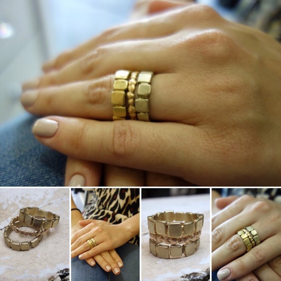 3 Stacking Rings Stackable Rings Stacking Gold Rings Stack - Etsy