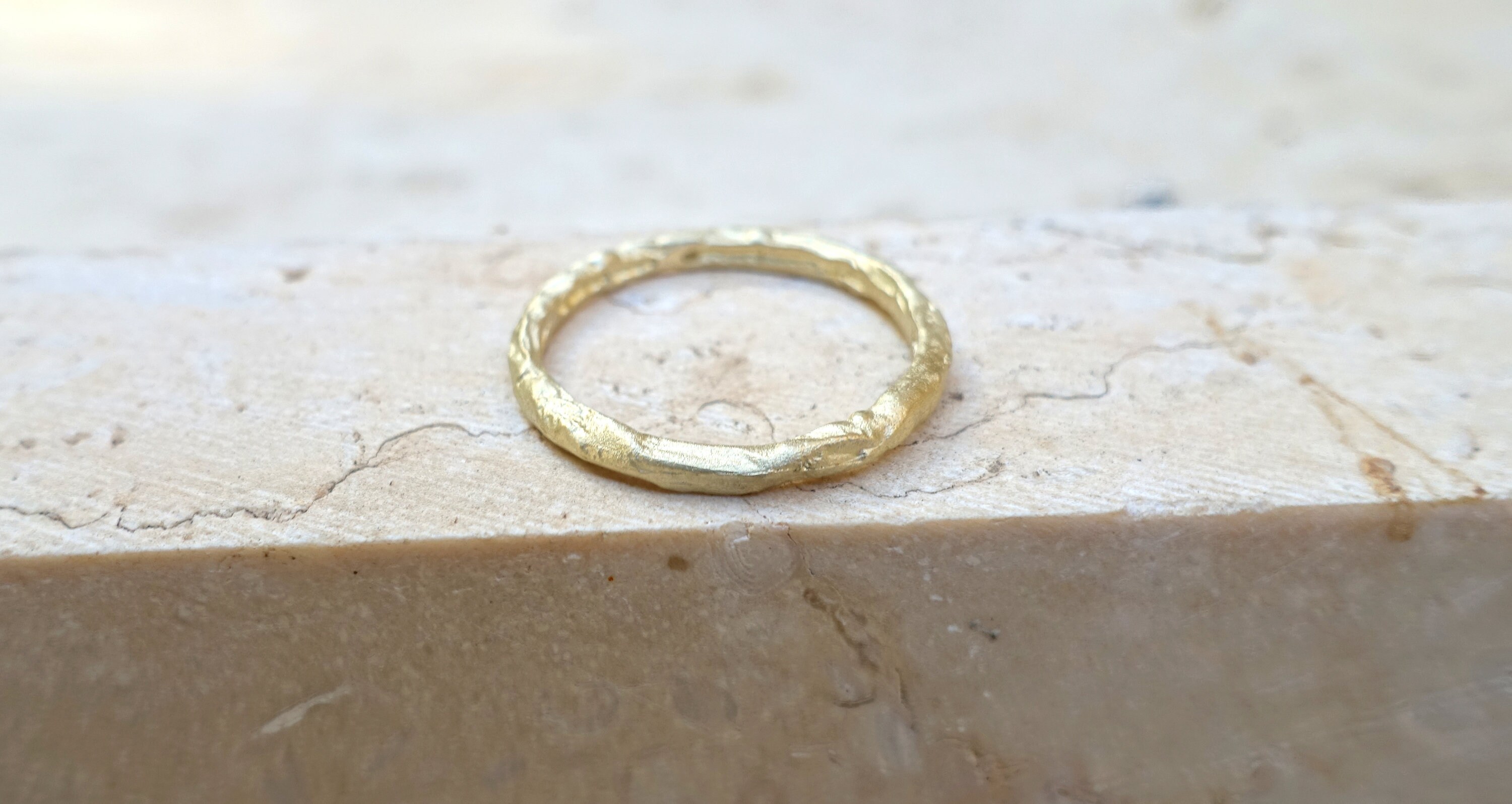 Delicate Wedding Ring Gold 18K Thin Gold Wedding Band/ Gold - Etsy