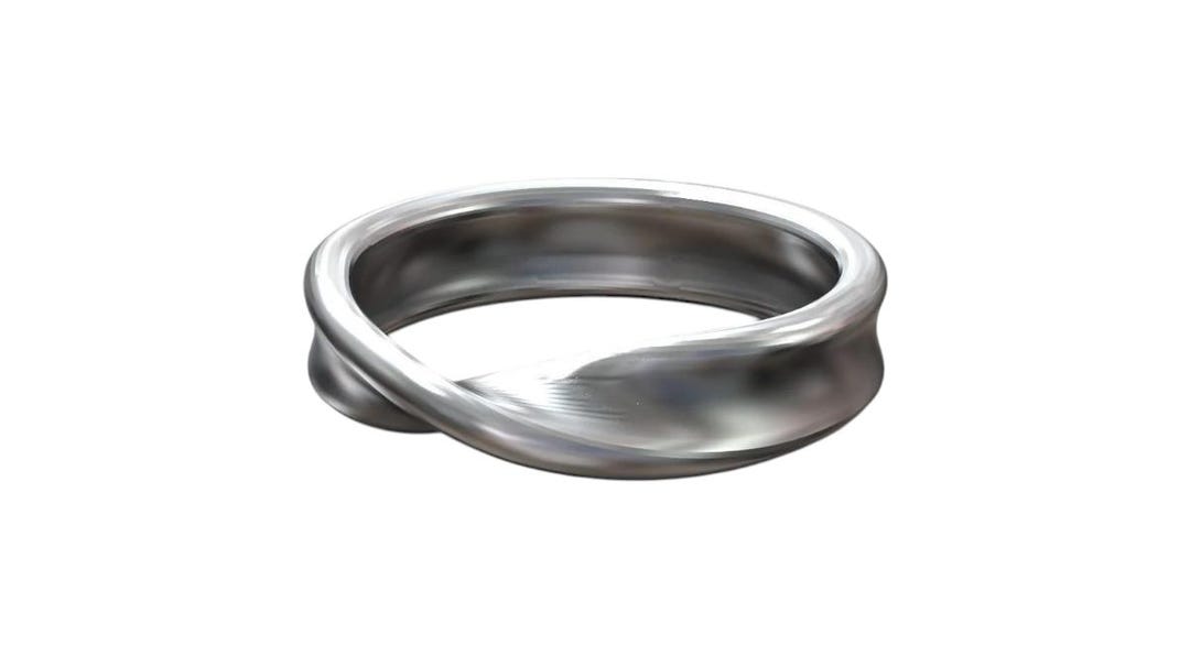 Platinum Twist Ring: Minimalist Mobius Wedding Band - Etsy