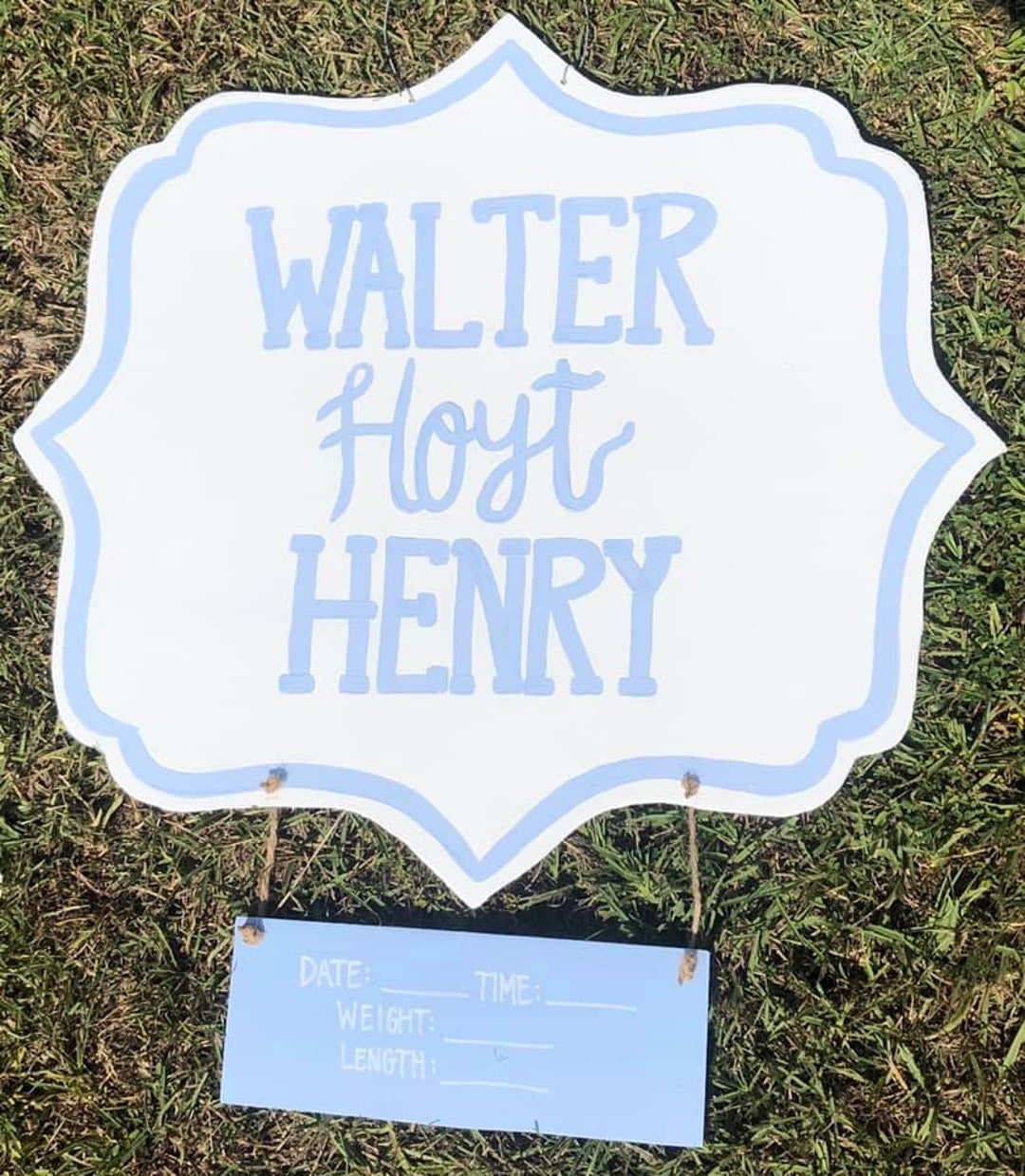 Name Hospital Door Hanger | Simple Hospital Hanger | Baby Boy Hospital ...