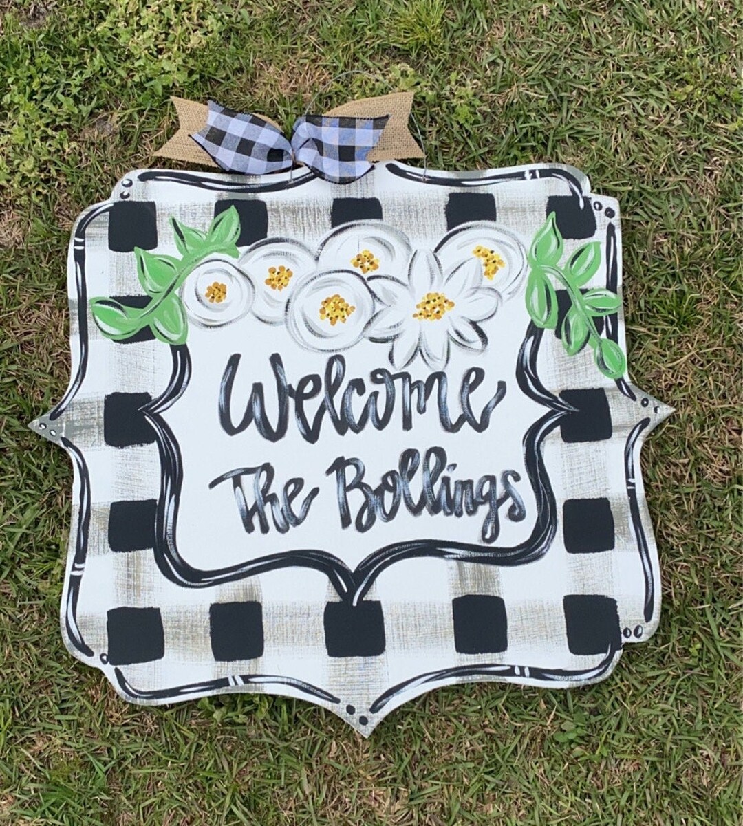 Spring Welcome Door Hanger Spring Door Hanger Summer Door Hanger ...