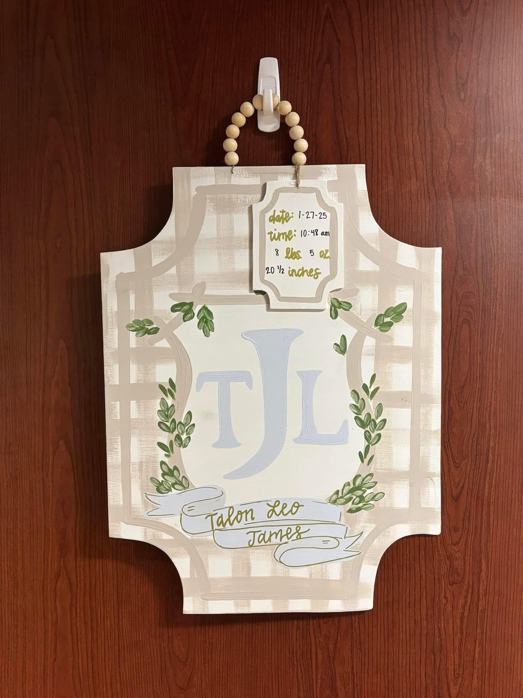 Baby Boy Hospital Door Hanger | Hospital Door Hanger - Etsy