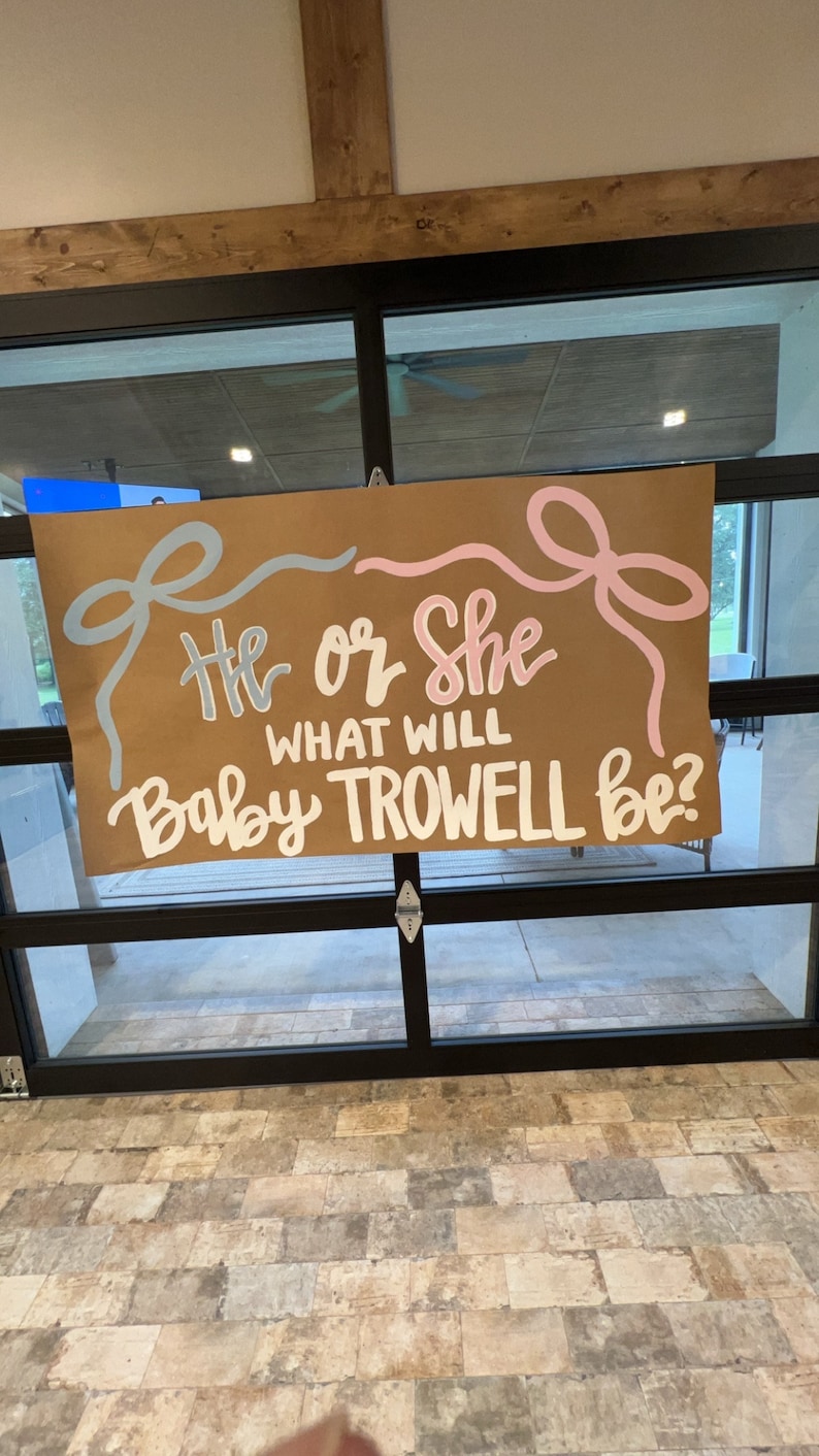 Baby Shower Banner | Hand Painted Banner | Personalized Painted Banner ...