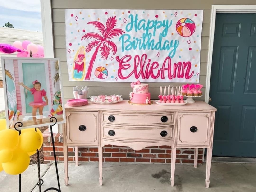 Birthday Banner | Hand Painted Banner | Personalized Painted Banner - Etsy