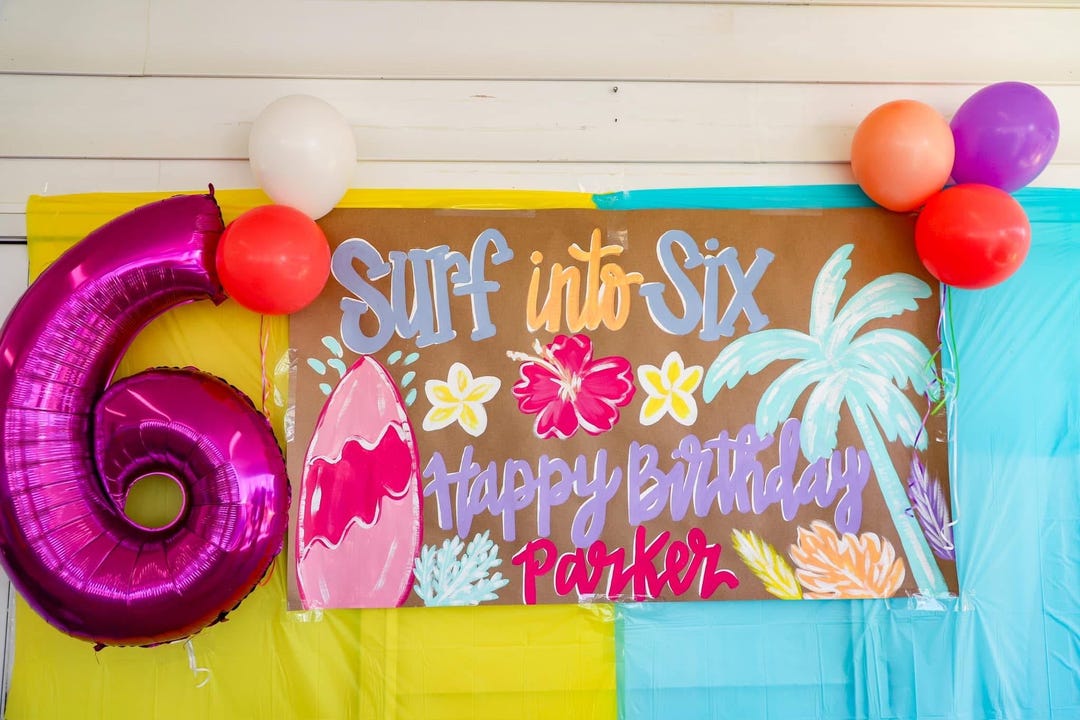 Birthday Banner | Hand Painted Banner | Personalized Painted Banner ...