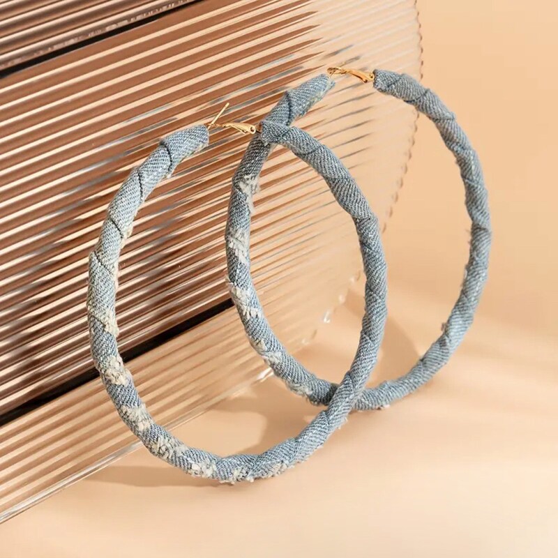 Denim Earrings - Etsy