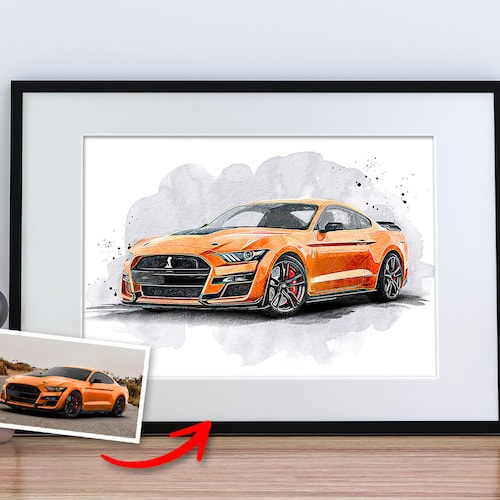 Custom Car Portrait. Gift for Car Lovers. Personalised Car - Etsy