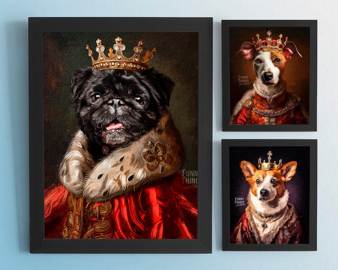 Custom Royal Pet Portrait, Renaissance Dog Painting, Cat Lovers Gift ...