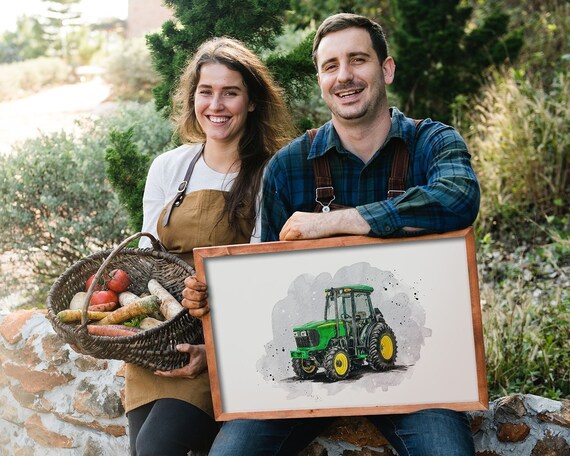 Custom Tractor Portrait. Car Portrait. Father's Day Gift. - Etsy