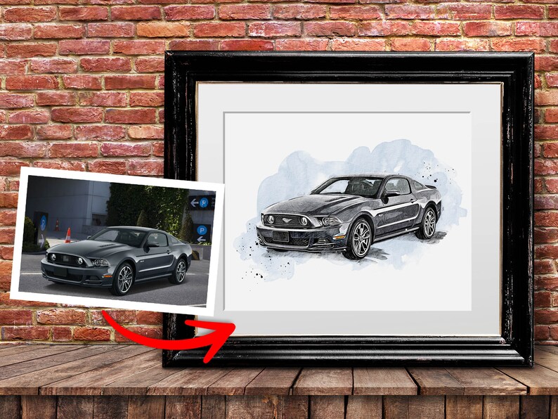Custom Car Portrait. Gift for Car Lovers. Personalised Car - Etsy