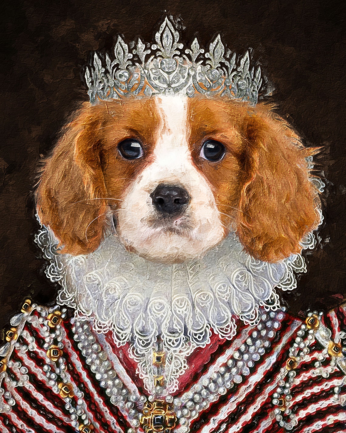 Custom Queen Pet Portrait. Custom Classic Queen Dress. Custom | Etsy