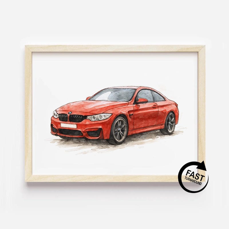 Custom Bmw Portrait - Etsy
