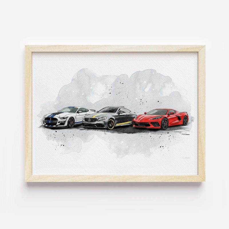 Custom Car Canvas Poster - Etsy