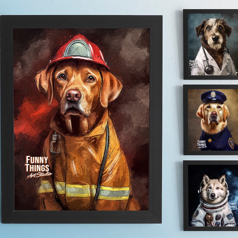 Fireman Pet Digital - Etsy