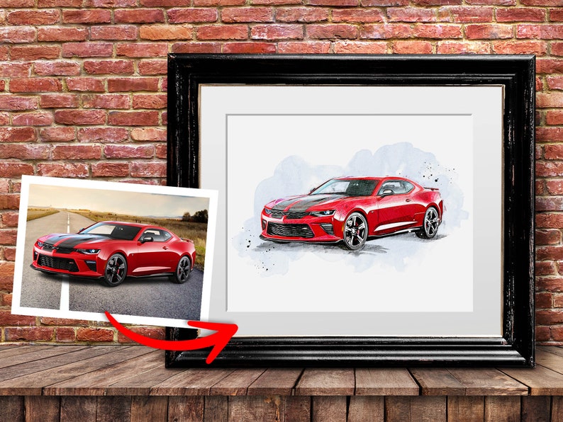 Custom Car Portrait. Gift for Car Lovers. Personalised Car - Etsy