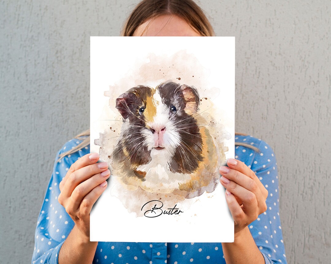 Hamster Portrait, Custom Hamster Portrait From Your Photo, Digital File ...