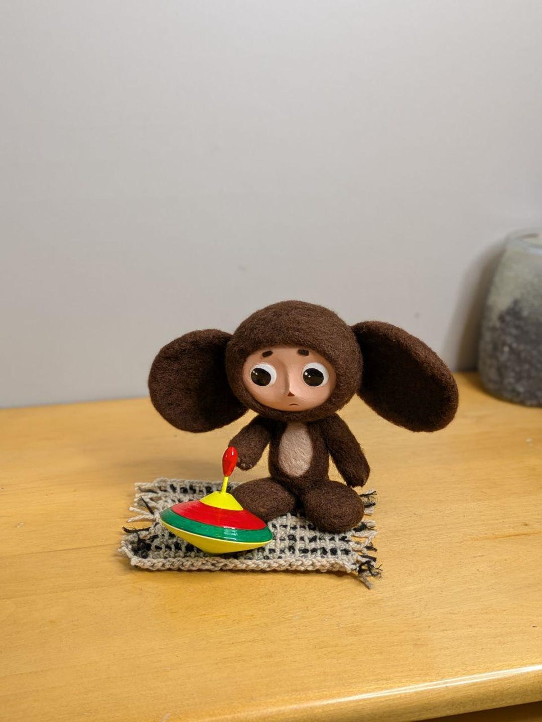 Cheburashka, Cartoon Character, Wool Toy, Handmade Doll, Felting ...