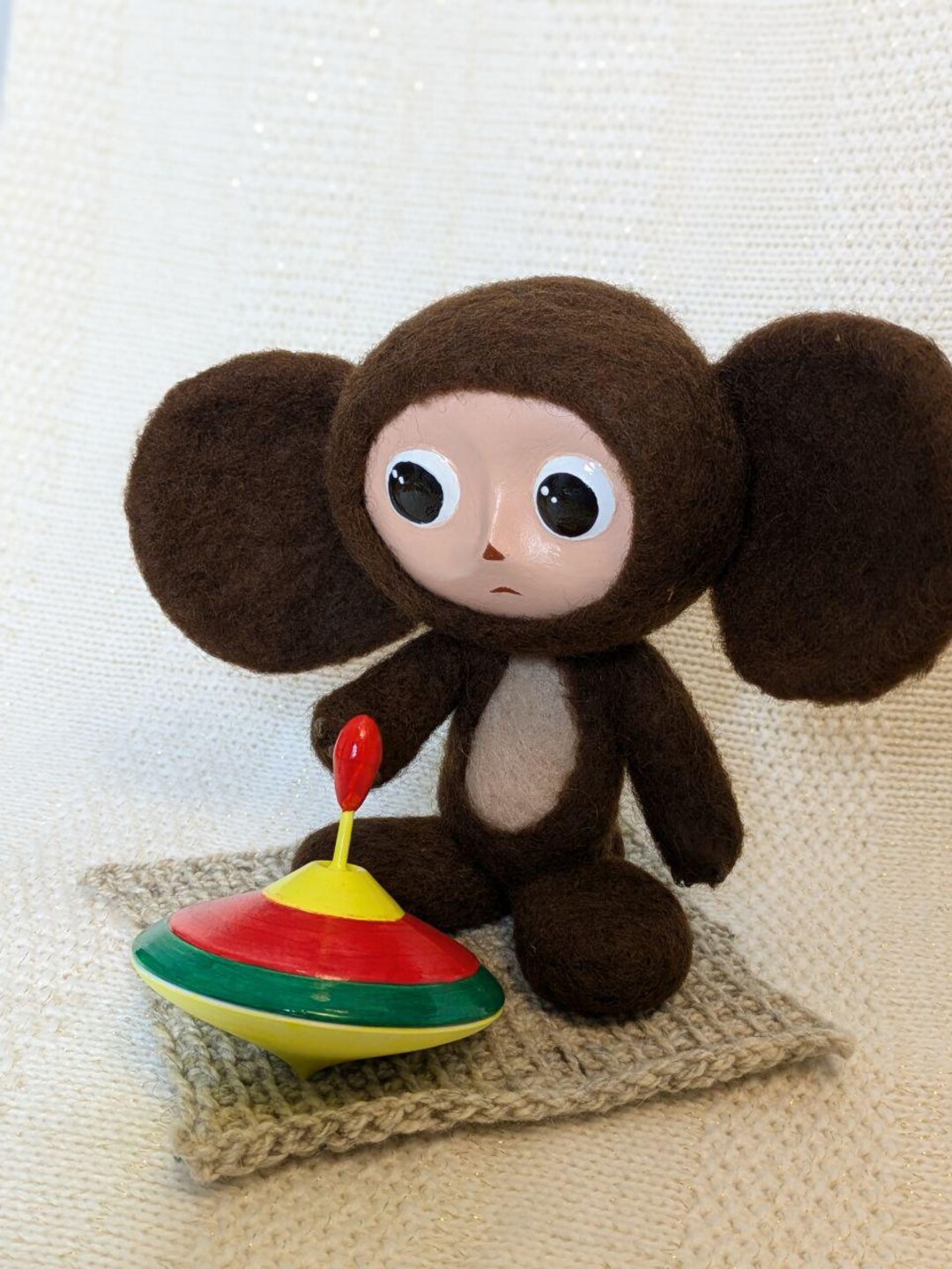 Cheburashka, Cartoon Character, Wool Toy, Handmade Doll, Felting ...