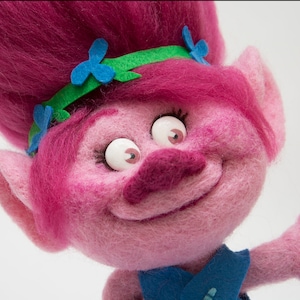 Trolls, Princess Poppy, Wool Toy, Handmade Doll,felting, Interior Doll ...