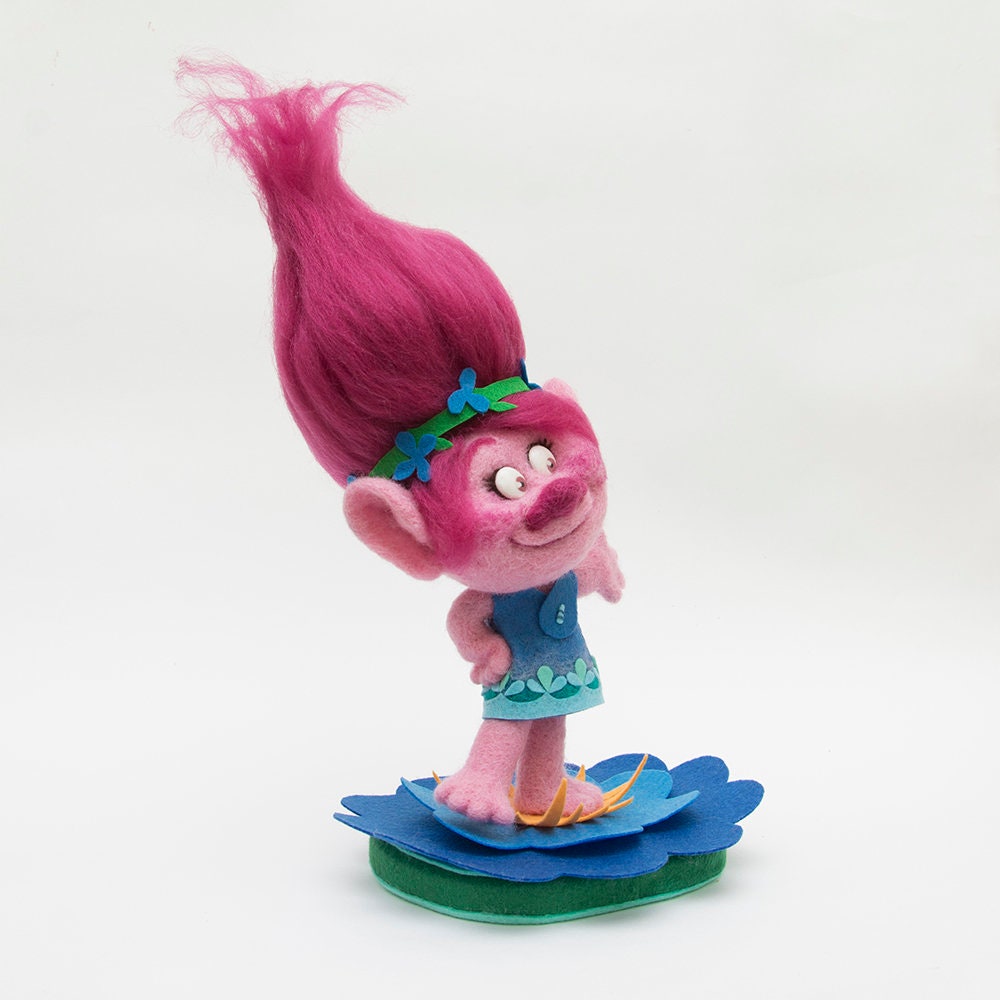 Trolls, Princess Poppy, Wool Toy, Handmade Doll,felting, Interior Doll ...
