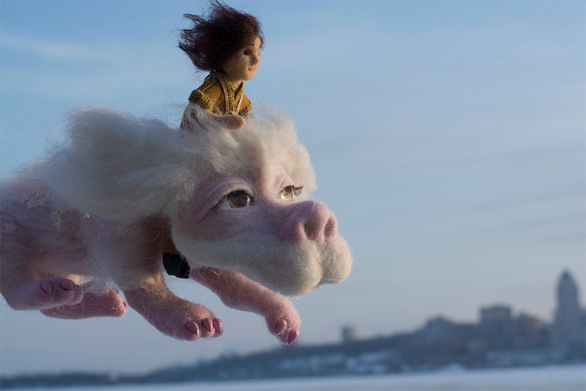 Falkor falcor the Luck Dragon and Atreyu, Charters of the Neverending ...