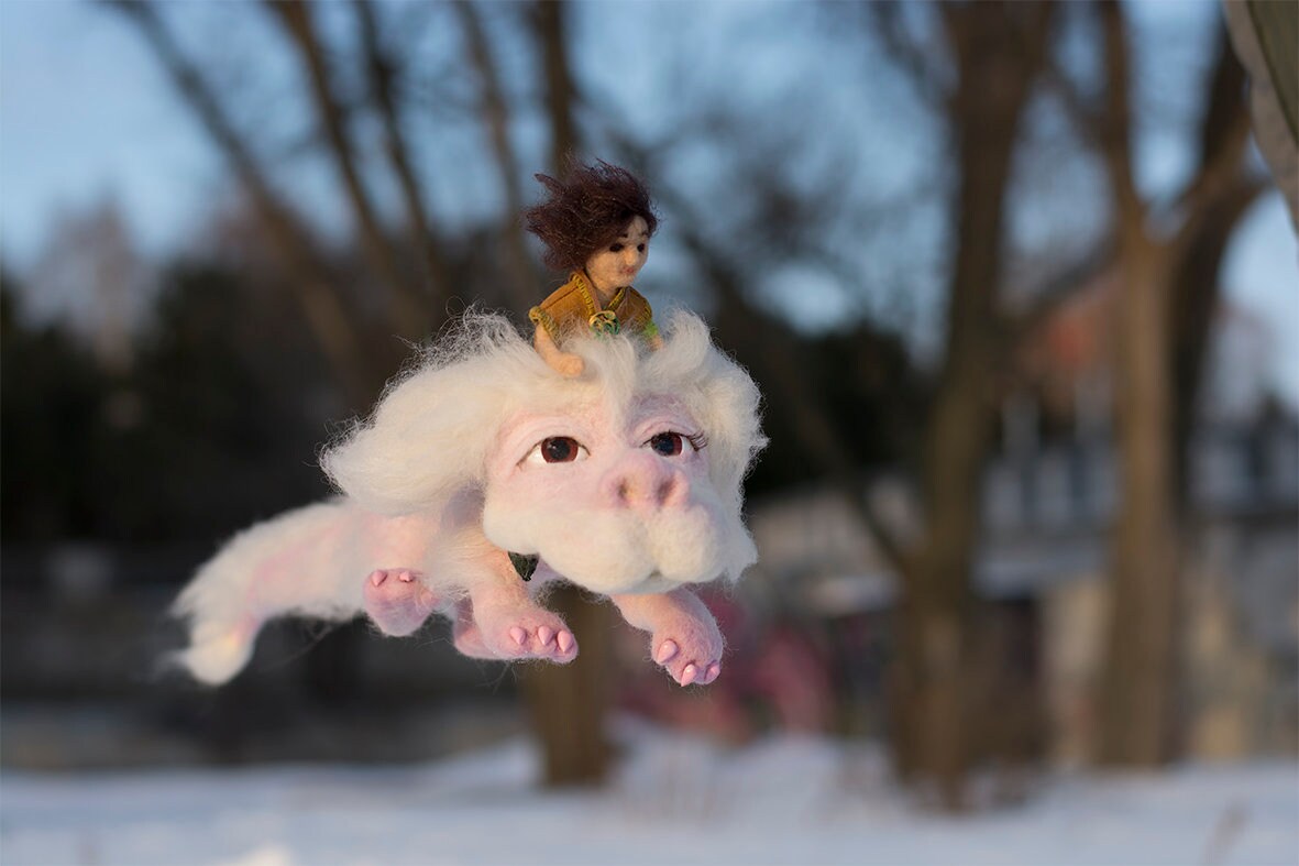 Falkor falcor the Luck Dragon and Atreyu, Charters of the Neverending ...